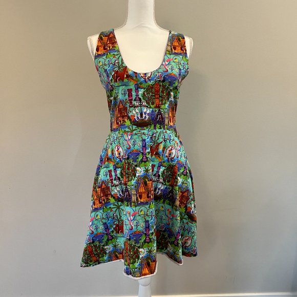 Dresses | Oak Tiki Tastic Dress With Lots Of Stretch Handmade Tropical ...